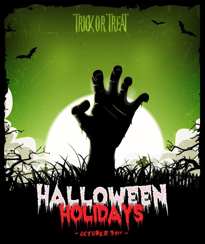 Zombie hand background Royalty Free Vector Image