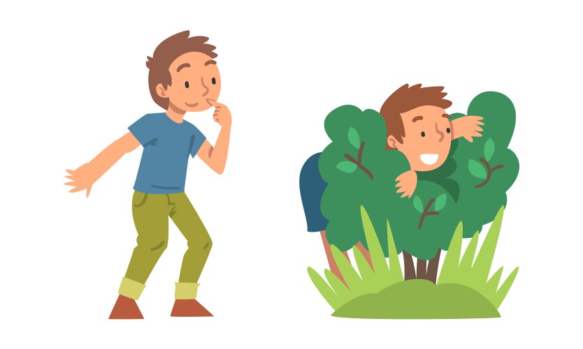 Kids Hiding Behind Vector Images (over 270)