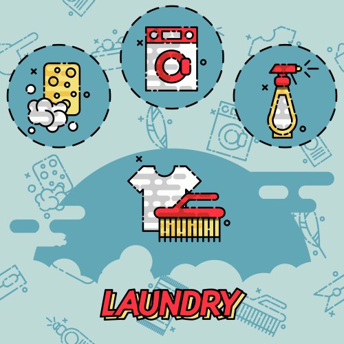Happy cartoon laundry Royalty Free Vector Image