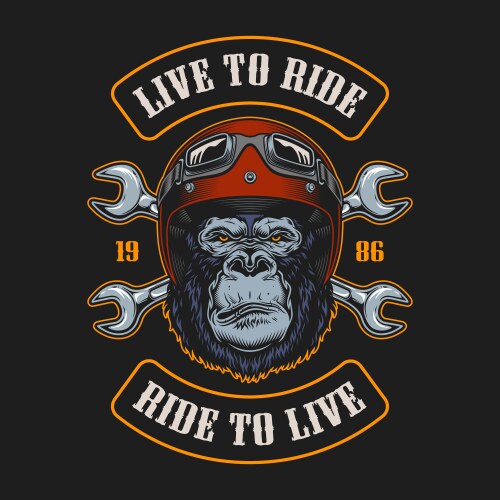 Set of biker emblems Royalty Free Vector Image