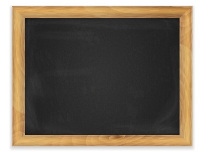 Blackboard with wooden frame Royalty Free Vector Image