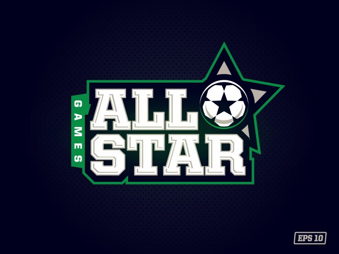 Modern professional sport emblem for soccer Vector Image