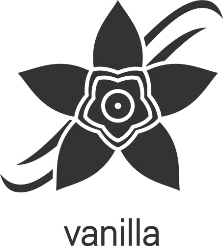 Vanilla icon in flat style on white background Vector Image