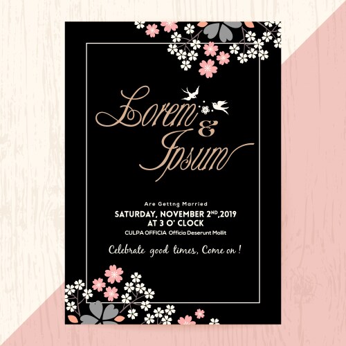 1 year anniversary invitation card template Vector Image