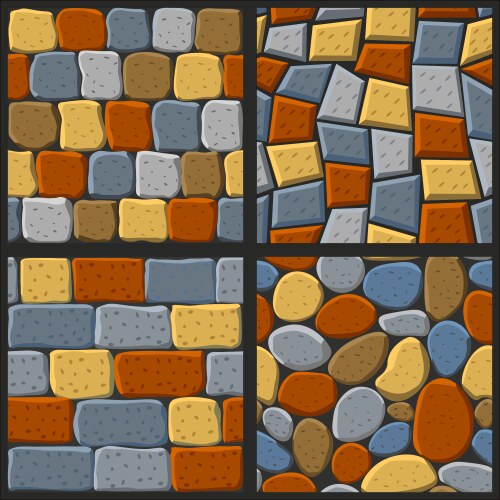 Seamless cartoon stone texture Royalty Free Vector Image