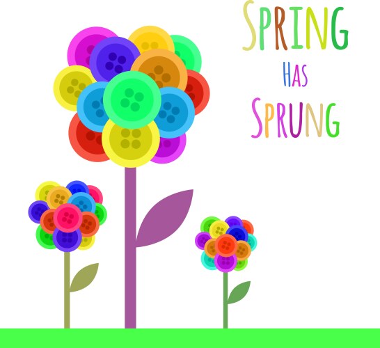 Infographics with flowers at spring season Vector Image