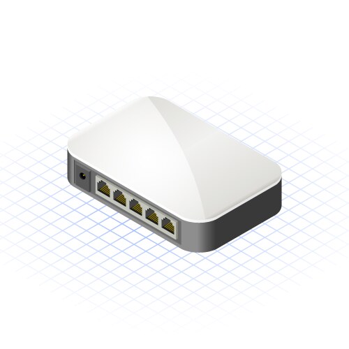 Isometric network card Royalty Free Vector Image