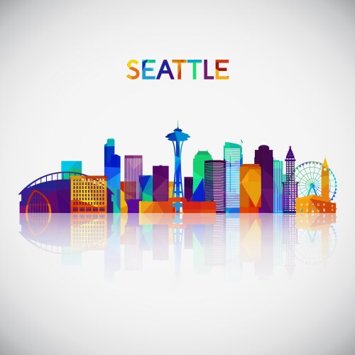 Washington city skyline horizontal banner Vector Image