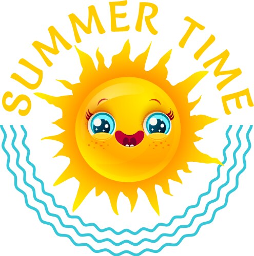 Summer sun Royalty Free Vector Image - VectorStock