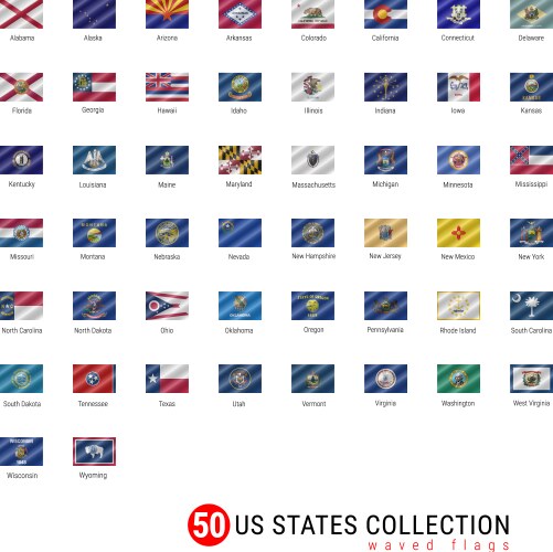 Set country flags on a white background Royalty Free Vector