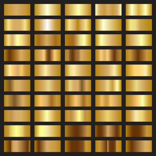 Set gold gradients Royalty Free Vector Image - VectorStock