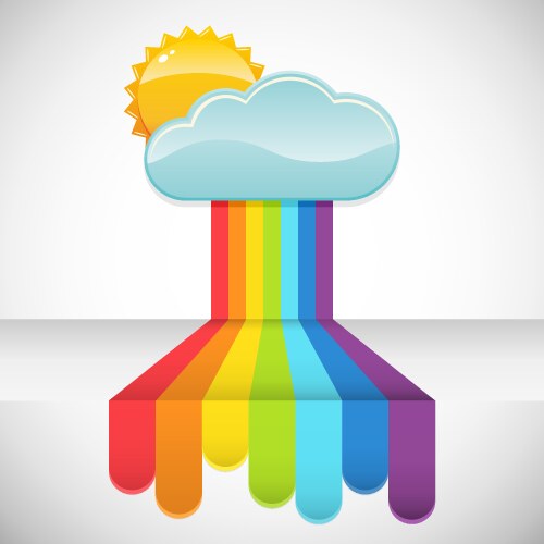 Abstract paper rainbow Royalty Free Vector Image