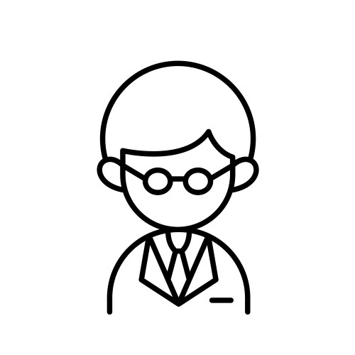 Teacher icon in thin line style graphic design Vector Image