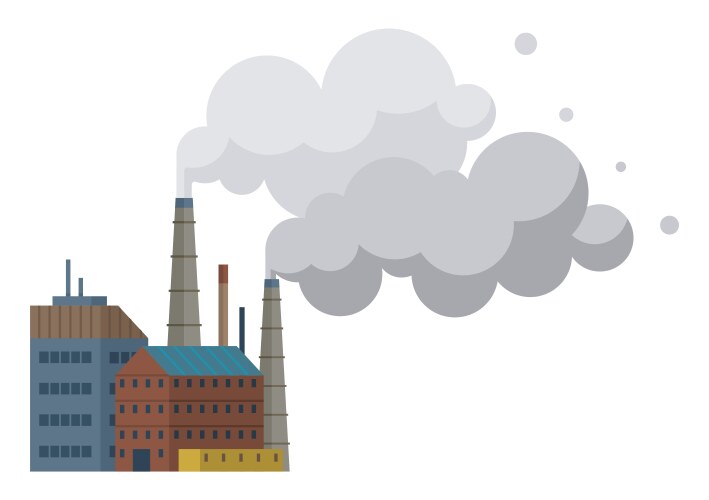 Factories air pollution becomes haunting melody Vector Image