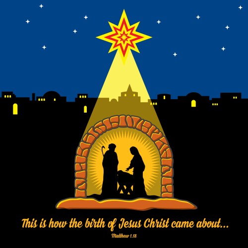 Nativity of jesus christ Royalty Free Vector Image