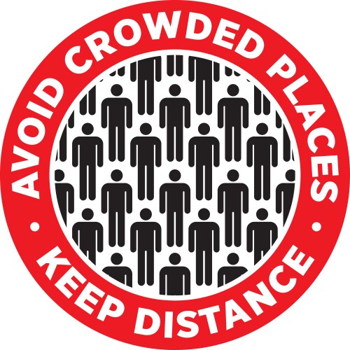 Social distancing signage or floor sticker Vector Image