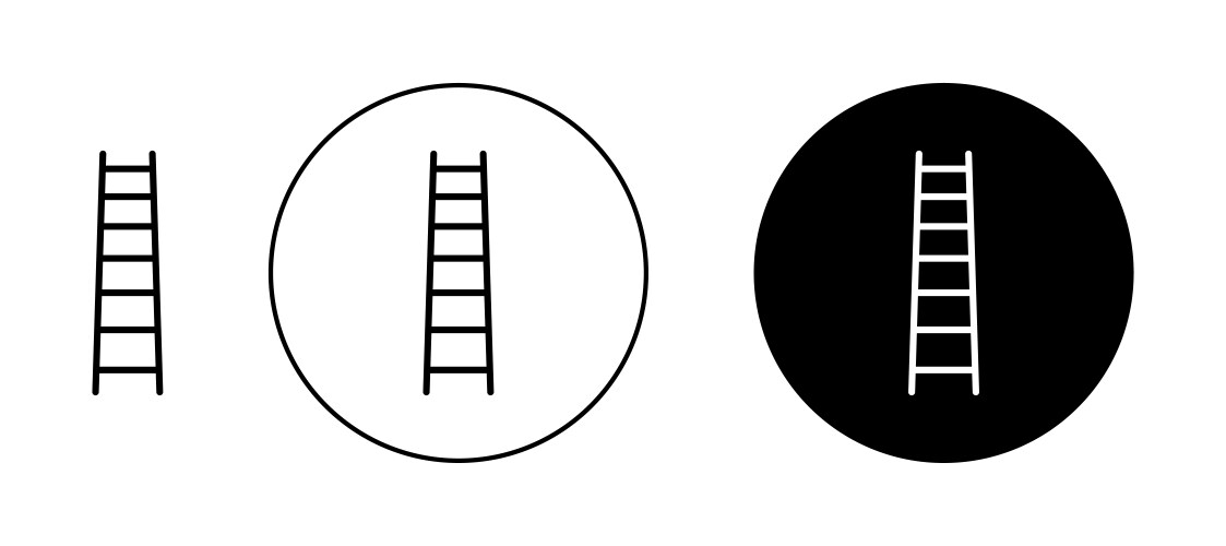 Ladder icon set home step symbol Royalty Free Vector Image