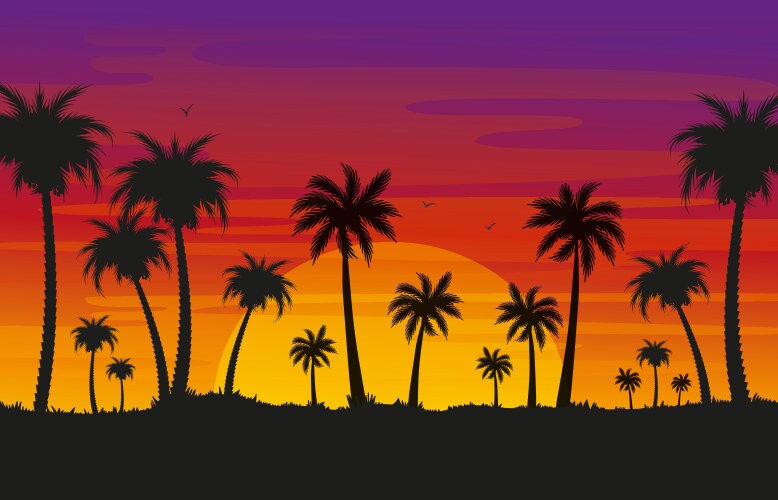 California republic poster with palm trees Vector Image
