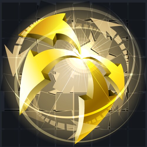 Cancer golden zodiac sign horoscope symbol Vector Image