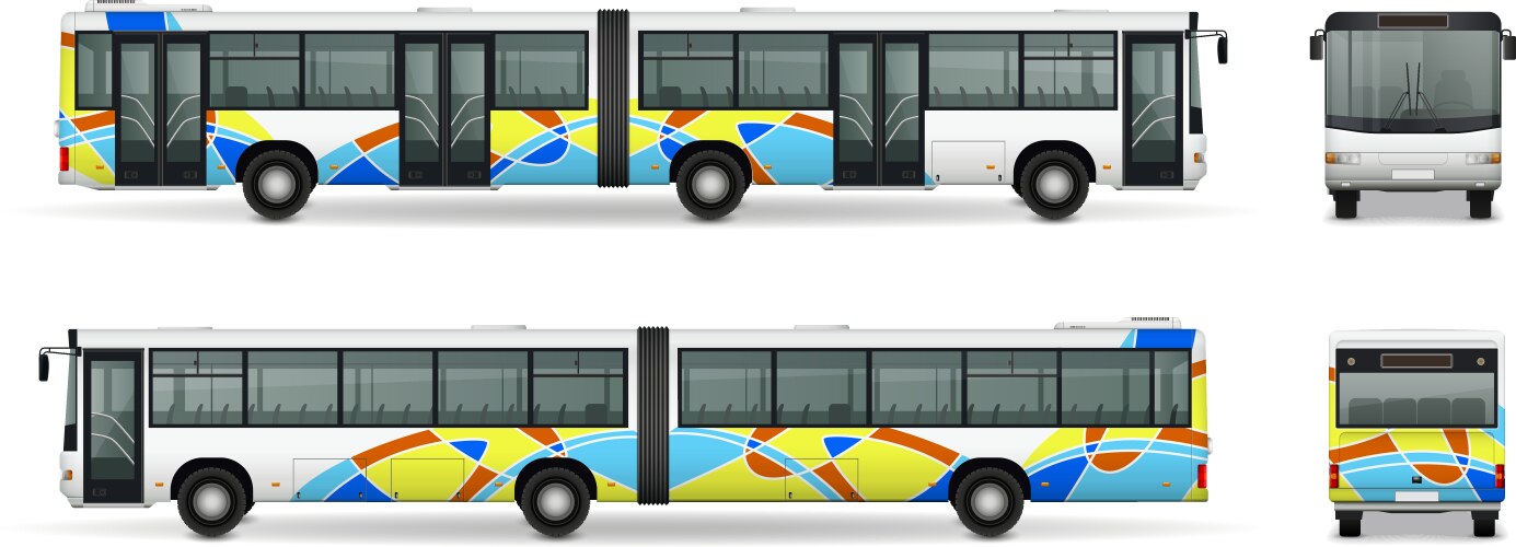 Bus set Royalty Free Vector Image - VectorStock