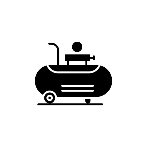 Compressor icon set electric portable air Vector Image