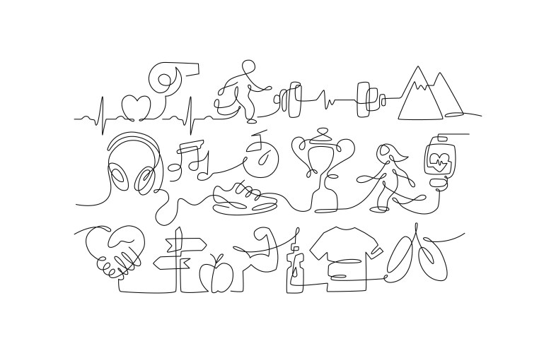 Healthy Lifestyle Draw Vector Images (over 26,000)