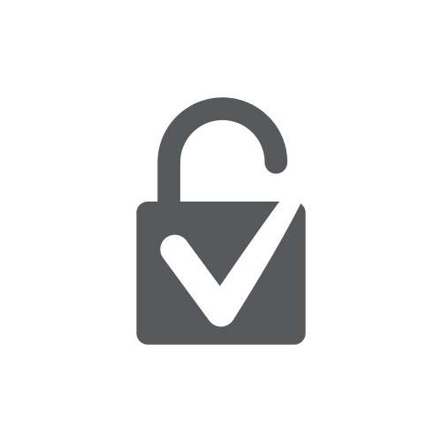 Limited access icon flat design Royalty Free Vector Image