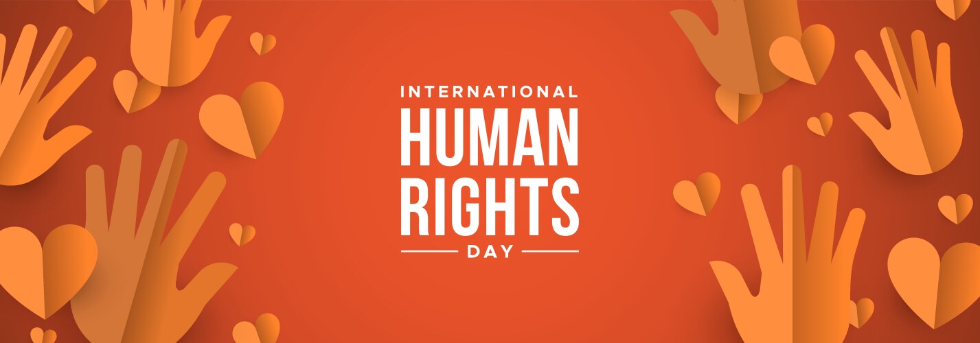 Human rights day banner Royalty Free Vector Image