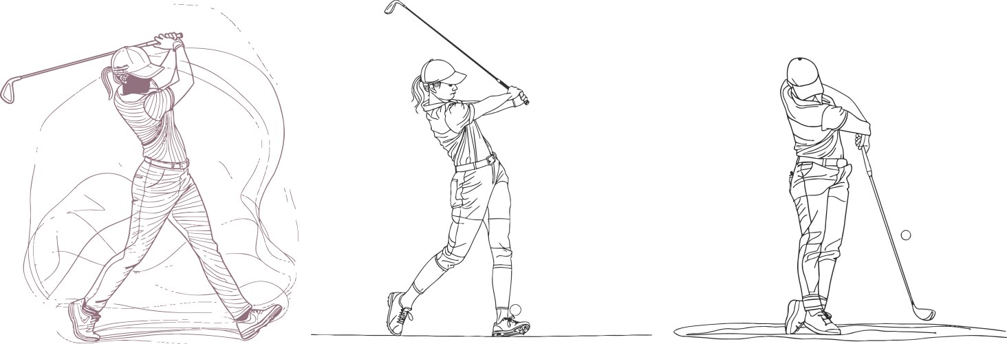 Golf Line Drawings Vector Images (over 950)