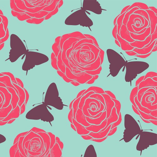 Beautiful roses seamless Royalty Free Vector Image