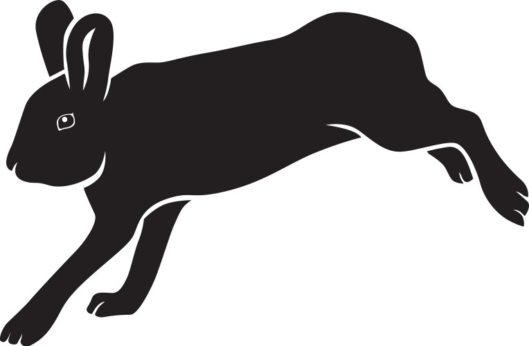 Hare silhouette Royalty Free Vector Image - VectorStock