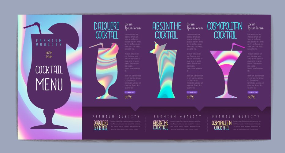 Menu cover background Royalty Free Vector Image