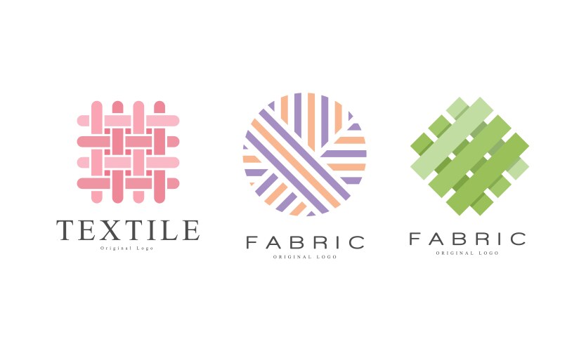Fabric original logo design creative geometrical Vector Image