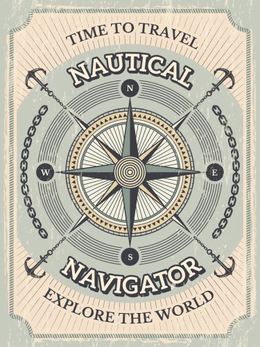 Wind rose - nautical compass Royalty Free Vector Image