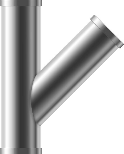 Pipe corner realistic composition Royalty Free Vector Image