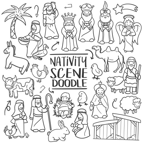 Holy family line drawing Vector Images & Graphics for Commercial Use ...