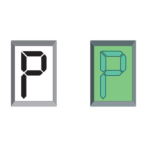 Art stone initial caps font capital letter p Vector Image