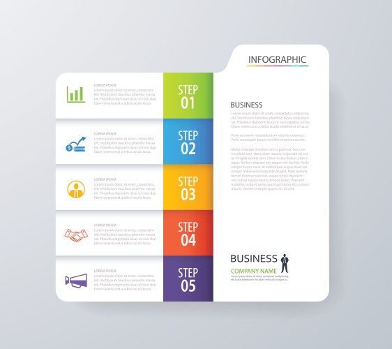 4 infographic tab index banner design Royalty Free Vector