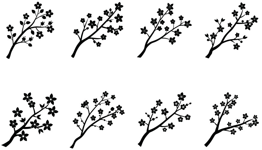 Cherry Blossom Outline Vector Images (over 2,600)