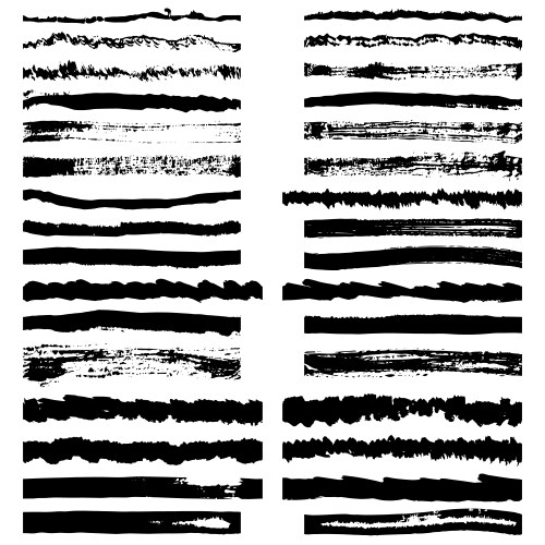 Collection of ornamental pattern brushes Vector Image