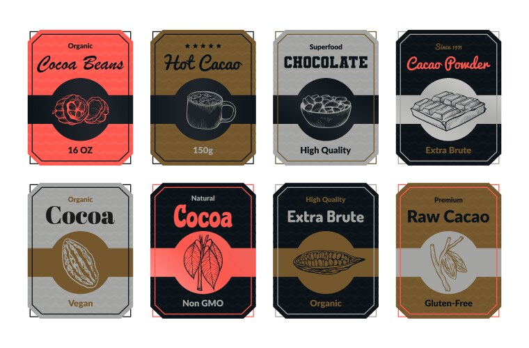 Fresh juice label sticker design natural drink Vector Image