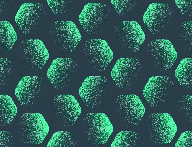 Split Hexagons Grid Seamless Pattern Trend Brown Vector Image