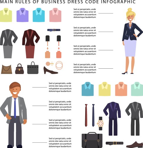 Business dress code Royalty Free Vector Image - VectorStock