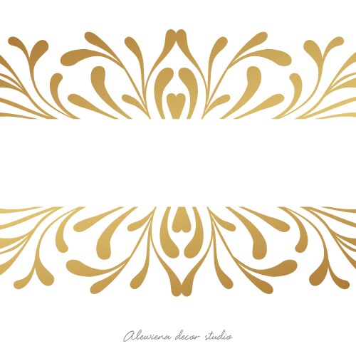 Elegant luxury vintage gold floral border Vector Image