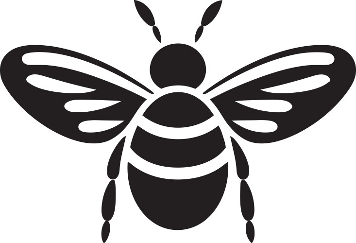 Regal honey bee symbol tribal bee heraldry Vector Image