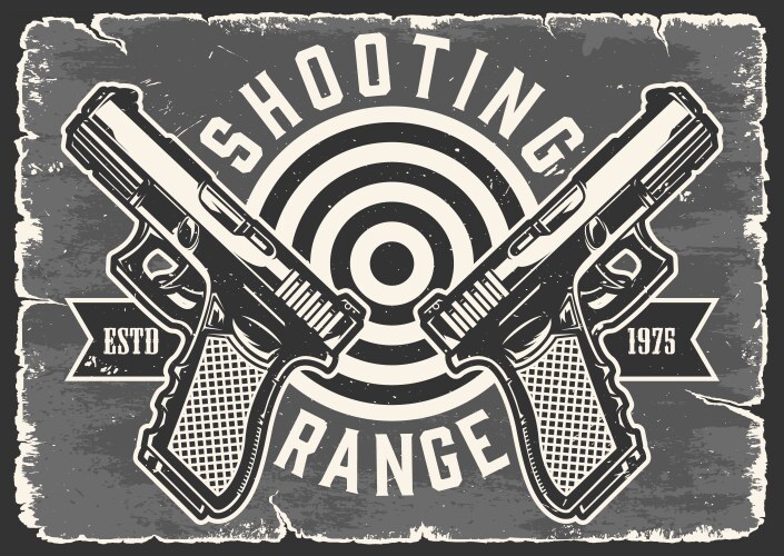 Shooting range horizontal banner Royalty Free Vector Image