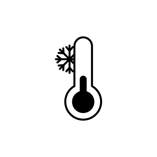 Thermometer cold icon set winter freezing Vector Image