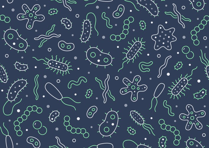Bacteria creative background microbiology Vector Image