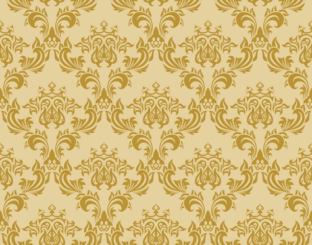 Hand drawn damask pattern Royalty Free Vector Image
