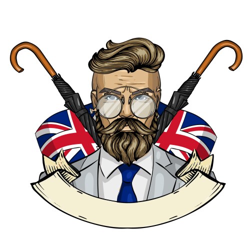 Sketch british man Royalty Free Vector Image - VectorStock